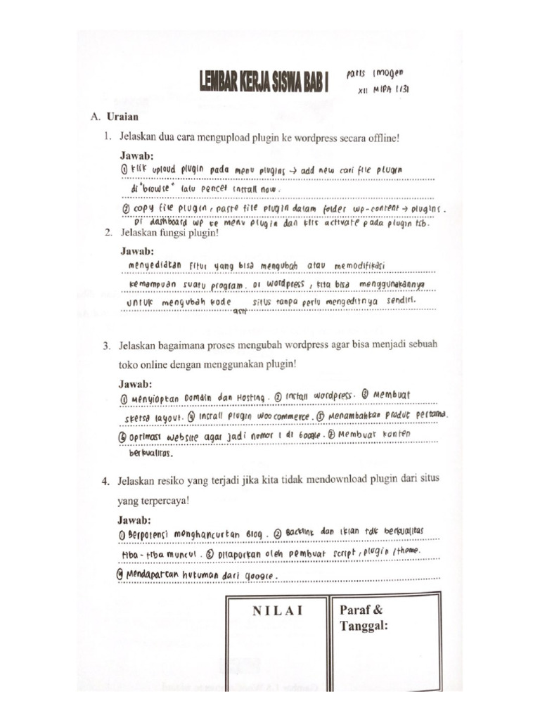 BKS TIK BAB 1 - 2 PARIS (Dragged) | PDF