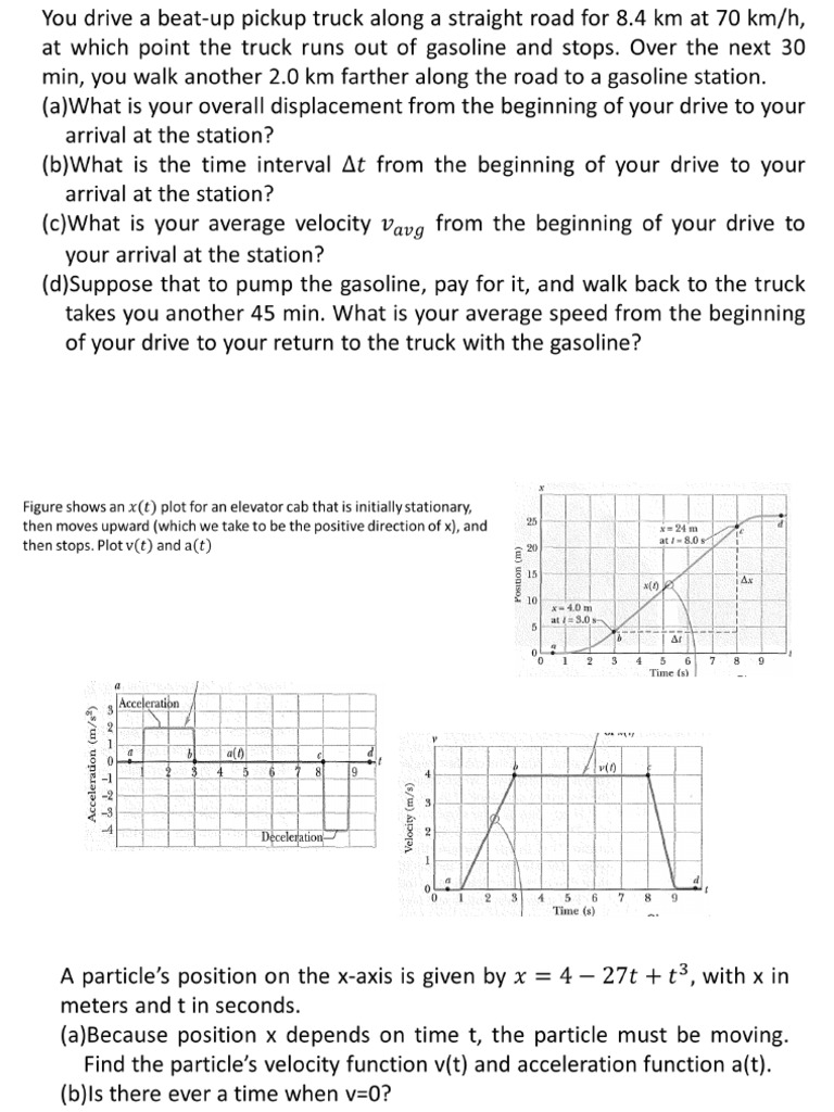 CH-2 Motion Along Straight Line | PDF