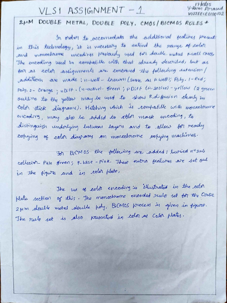 Vlsi Assignment Vu22eece0100102 | PDF