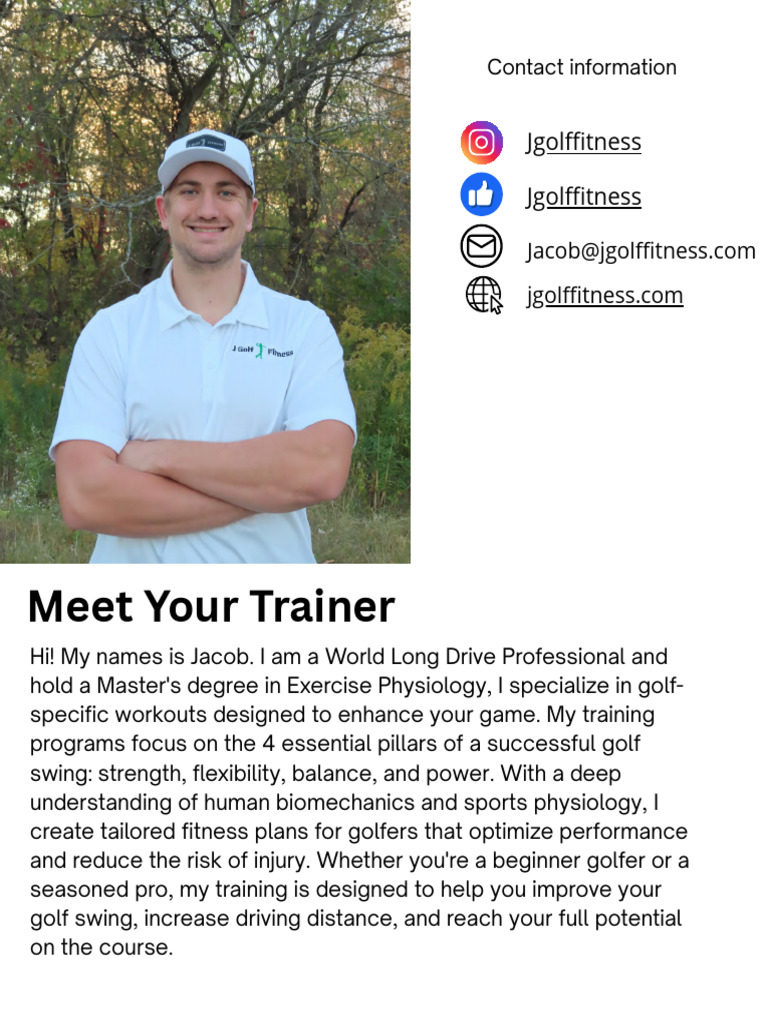 12-Week Golf Fitness Program Guide | PDF | Kettlebell | Anatomical ...