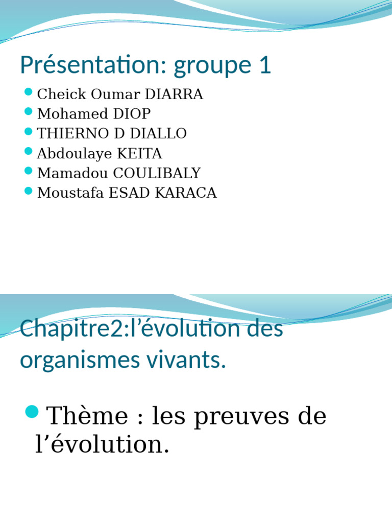 Preuves de l' Évolution | PDF