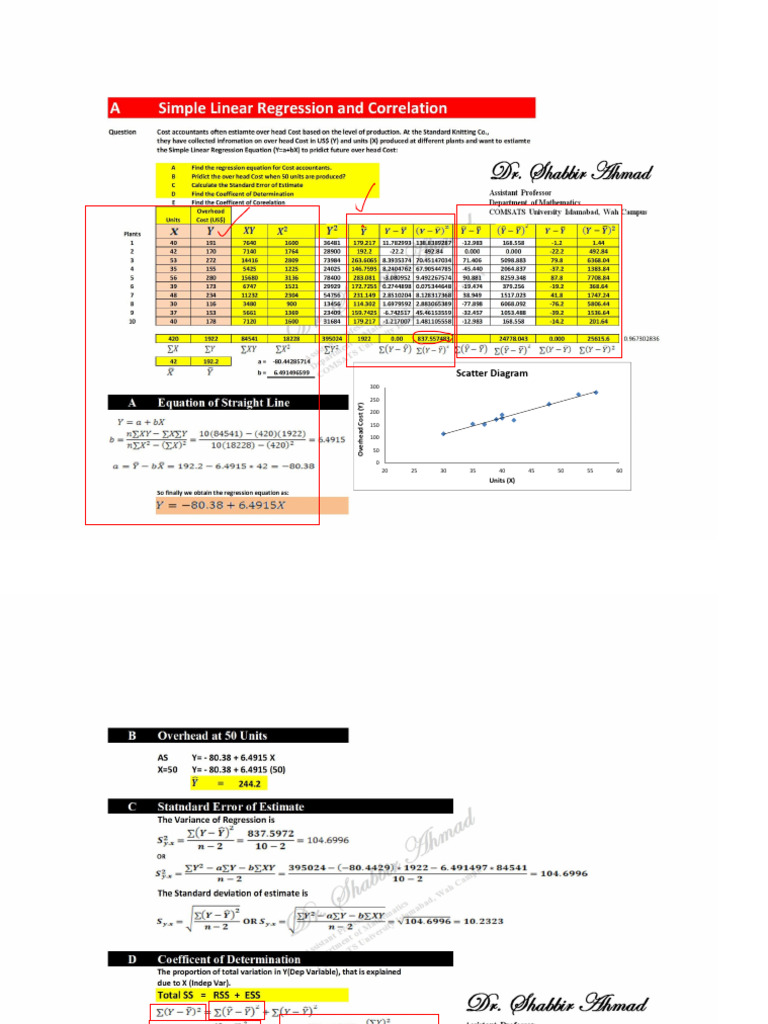 5. Simple Regression & Corr | PDF