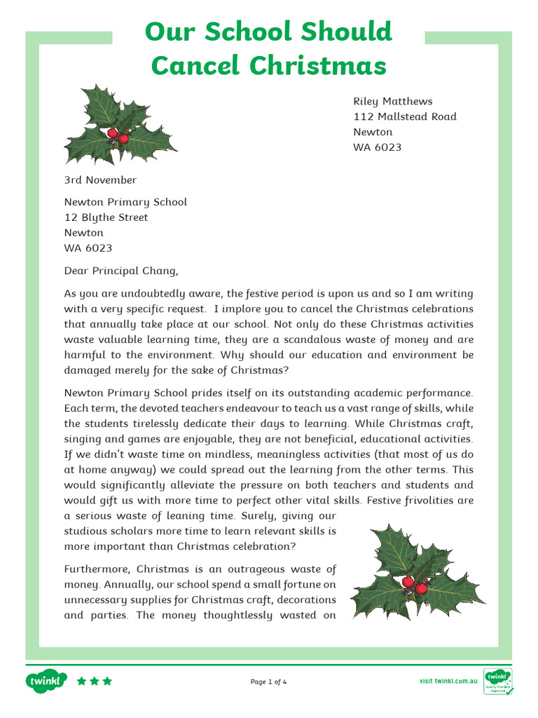 Cancel Christmas Celebrations Proposal | PDF | Smoking Cessation ...