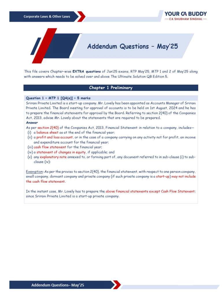 Addendum Sheet For May'25 | PDF | Dividend | Corporate Social ...