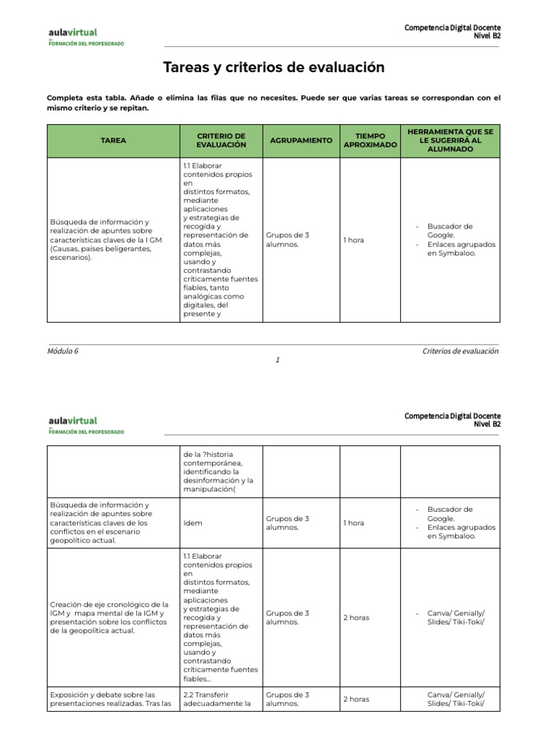 Evaluación de Competencia Digital B2 | PDF | Aprendizaje