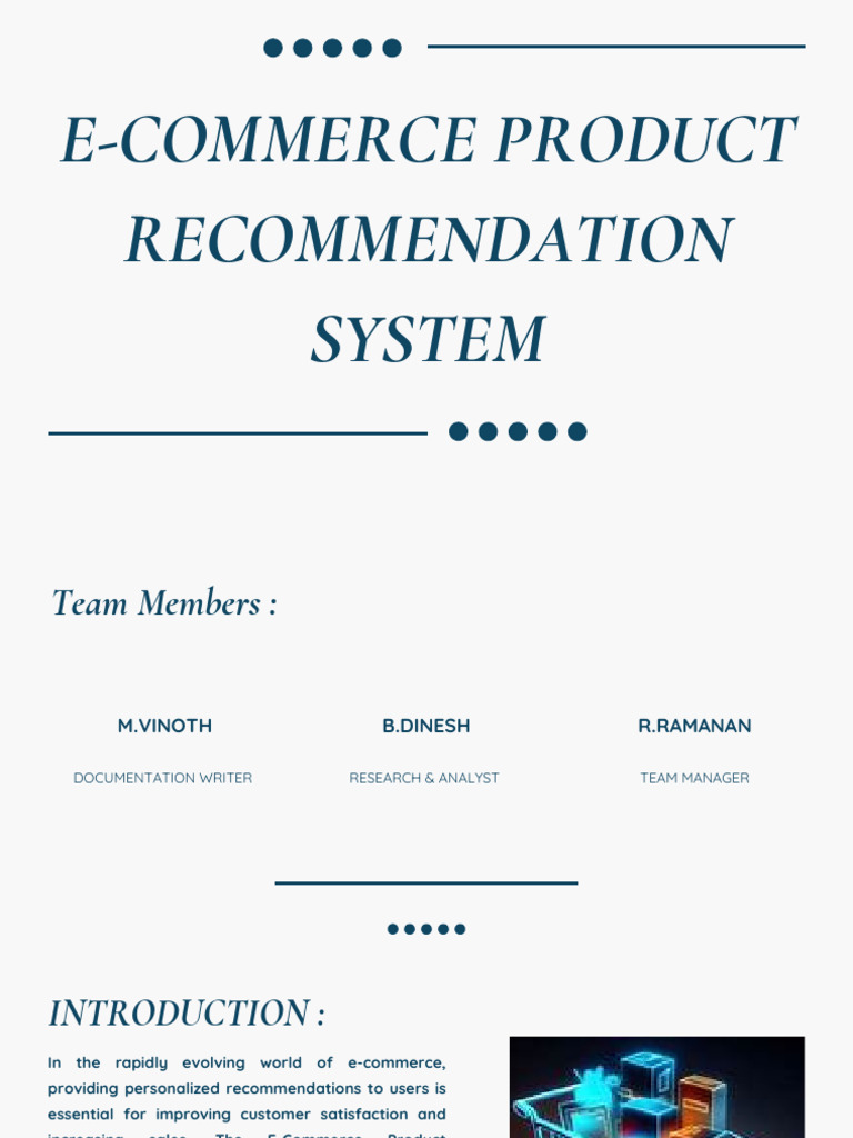 E-Commerce Product Recommendation System | PDF | E Commerce ...