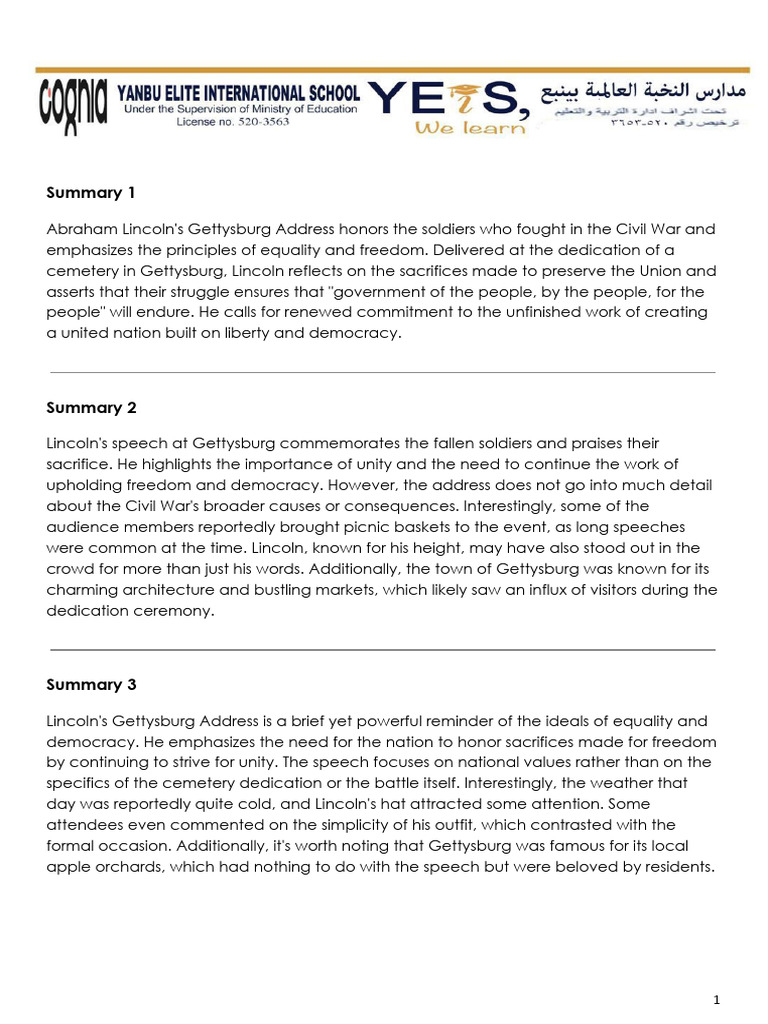 English Lesson Summary Worksheet Grade 10 (1).docx | PDF