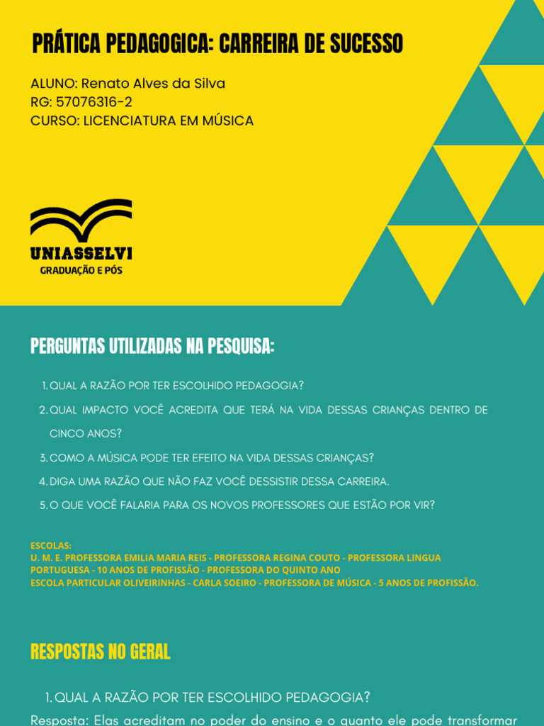 Prática Pedagogica Carreira de Sucesso | PDF | Pedagogia