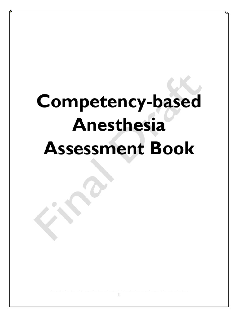 Anesthesia Assessment Competency Guide | PDF | Clinical Medicine | Surgery