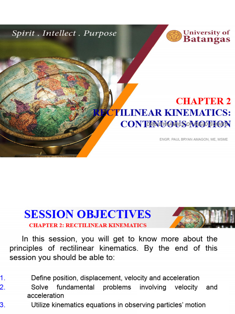 DRB Module 2 Rectilinear Kinematics Continuous Motion 1 | PDF | Kinematics | Acceleration