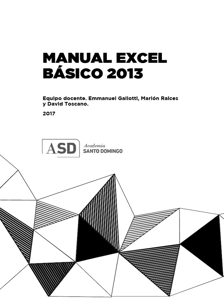 Manual Excel Basico 2013 | PDF | Hoja de cálculo | Microsoft Excel