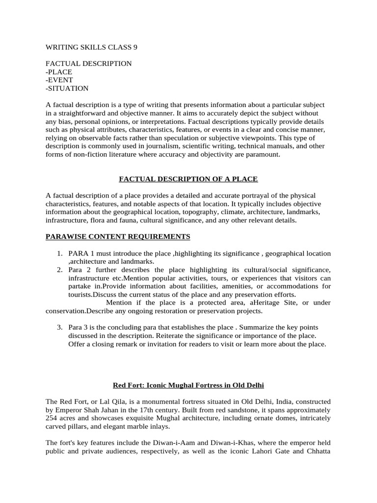 Writing Skills of Class 9 | PDF | Narration | Thriller (Genre)