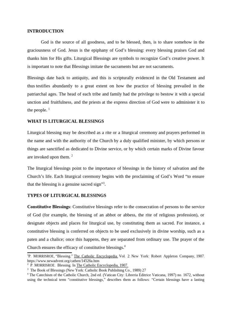Understanding Liturgical Blessings | PDF | Blessing | Sacraments