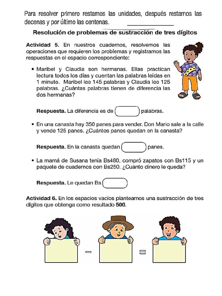 Problemas de Restas | PDF