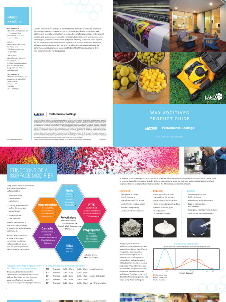 Wax Additives Product Guide - 24-0003403 | PDF | Wax | Emulsion