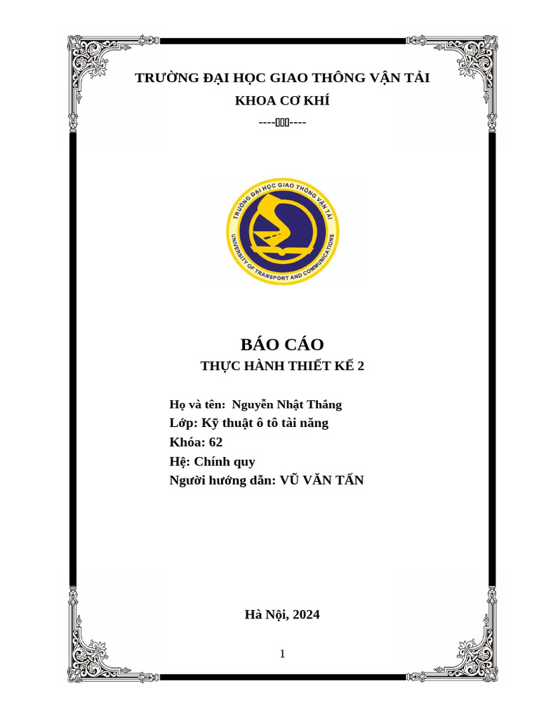 Báo Cáo THTK 2 | PDF