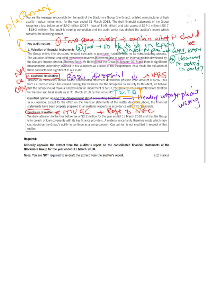 Blackmore handwritten debrief | PDF