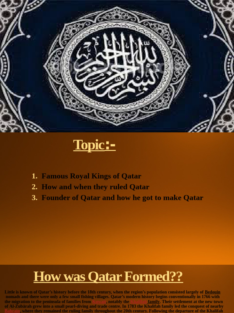 History of Qatar's Royal Leaders | PDF | Qatar
