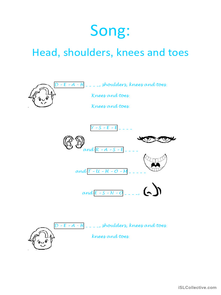 Head, Shoulders, Knees and Toes Song | PDF