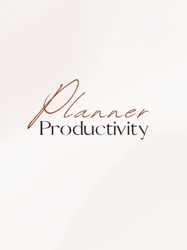 Productivity Planner 2025 | PDF | Lunch | Expense