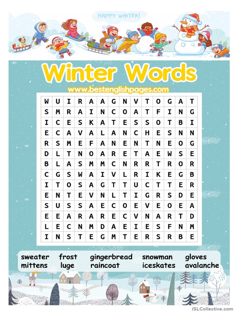 Words To Describe Winter | PDF