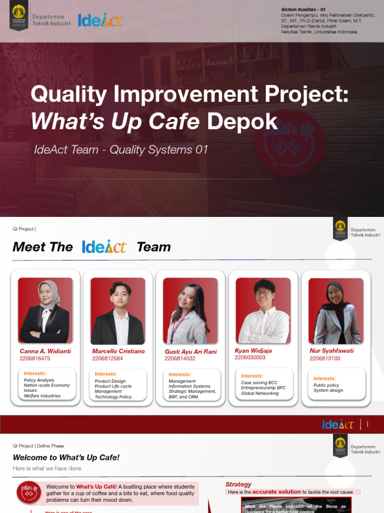 What S Up Cafe DMAIC Quality Improvement 1739793588 | PDF | Cooking ...