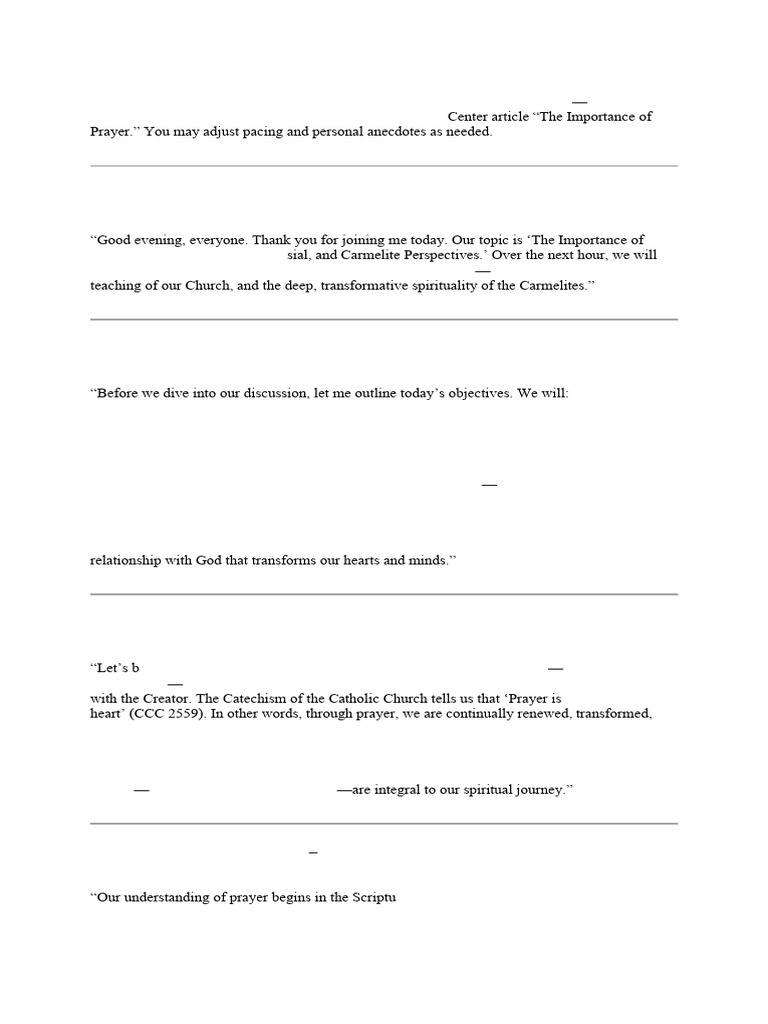 Importance of Catholic Prayer | PDF | Prayer | Christian Mysticism