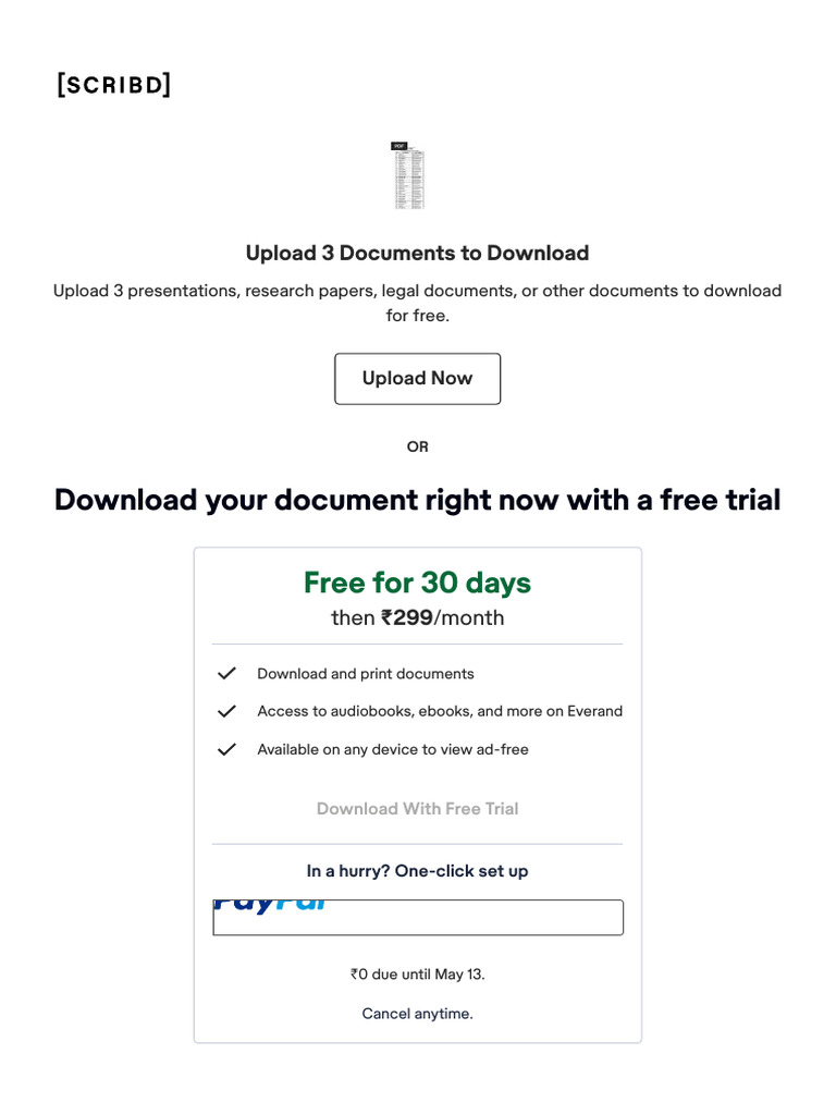 Choose a Plan | Scribd1 2 | PDF