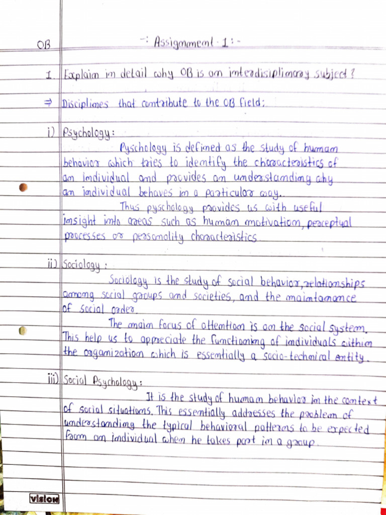 Ob Assignment 1 | PDF
