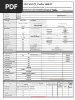 CS Form No. 212 Revised 2017 Personal Data Sheet | PDF | Government