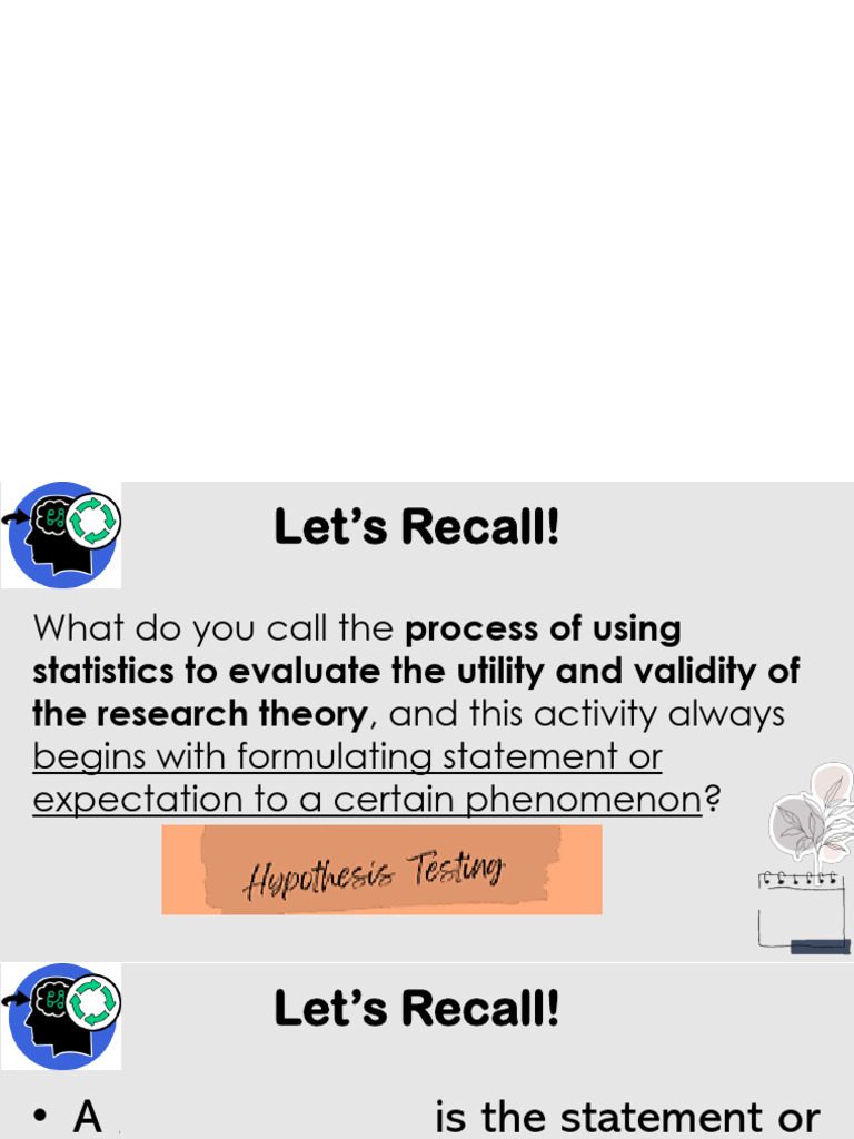Formulating Null and Alternative Hypotheses | PDF | Hypothesis | Null ...