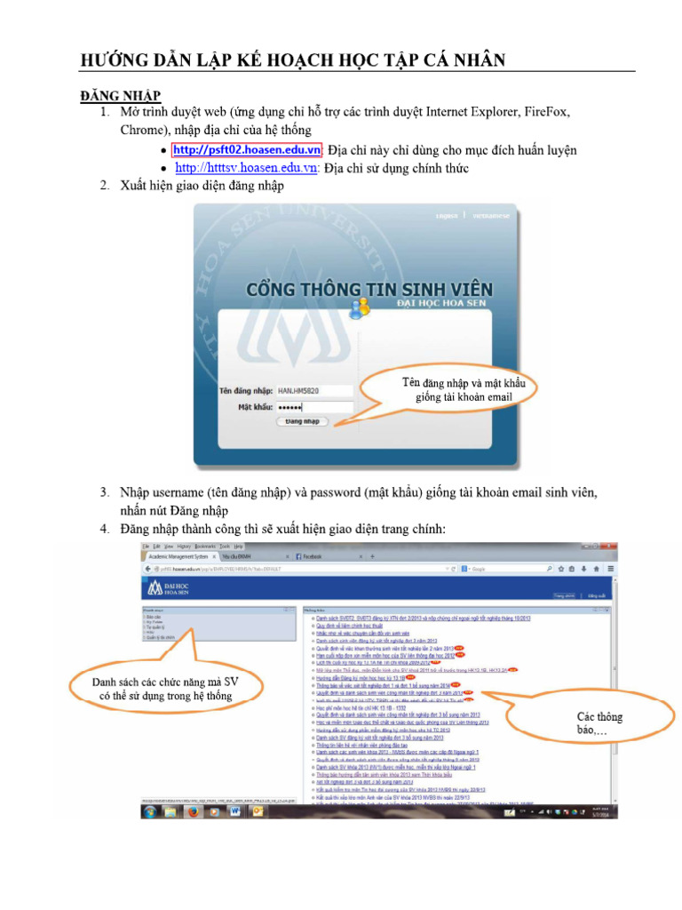 PS - Huong Dan Lap Ke Hoach Hoc Tap CA Nhan Cho SV | PDF