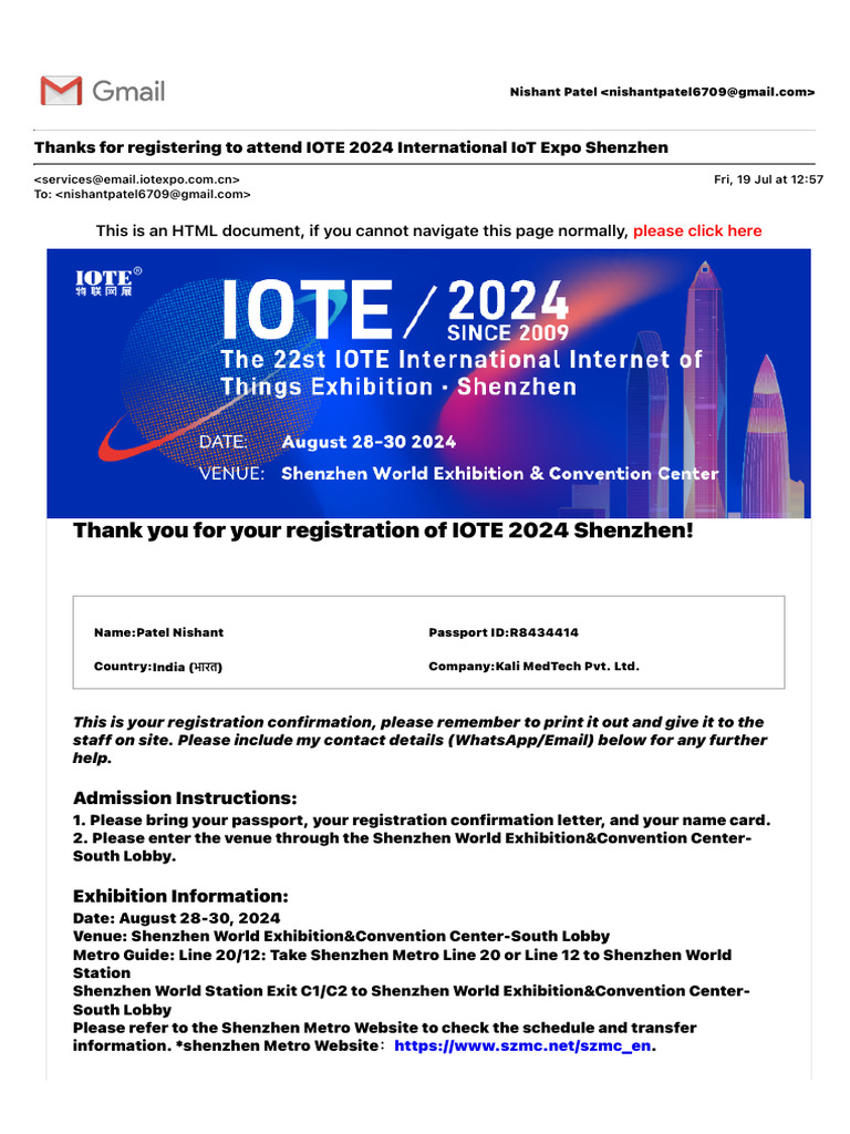 Thanks For Registering To Attend IOTE 2024 International IoT Expo Shenzhen | PDF