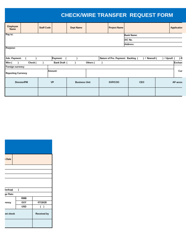 Check Transfer Request Form2 | PDF