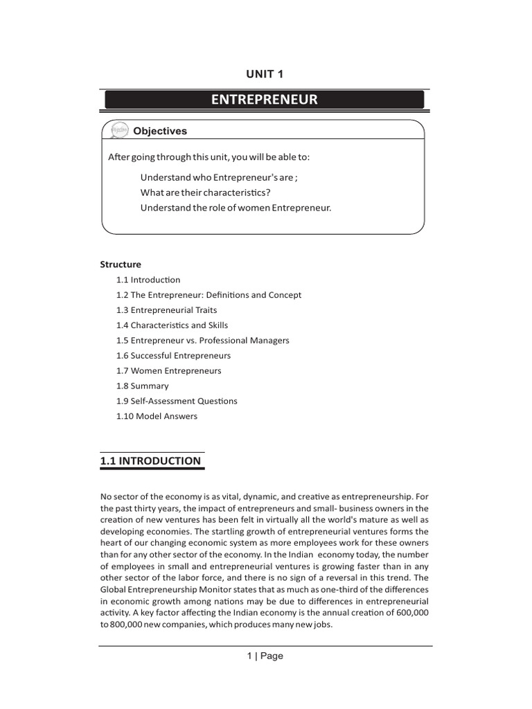 OMBC 207_July 24_ebook_Unit 1 | PDF | Entrepreneurship | Economies