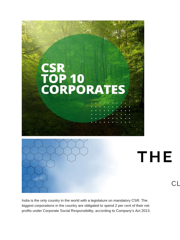 CSR Companies List | PDF | Corporate Social Responsibility | Nestlé
