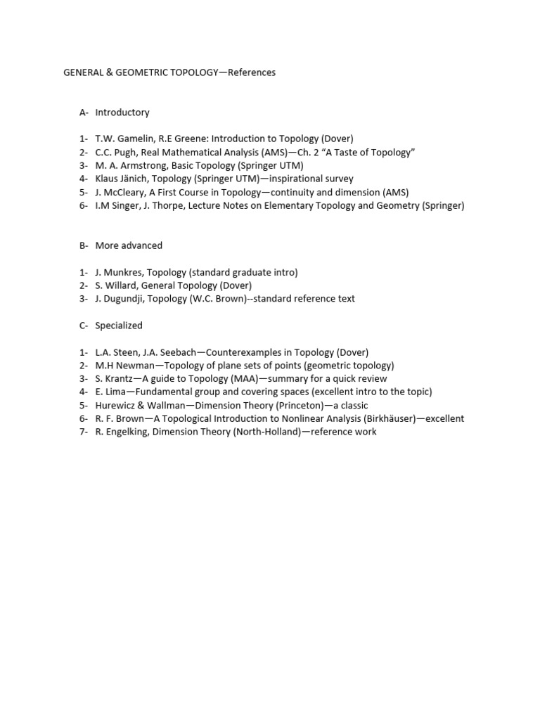 Topology References-2 | PDF
