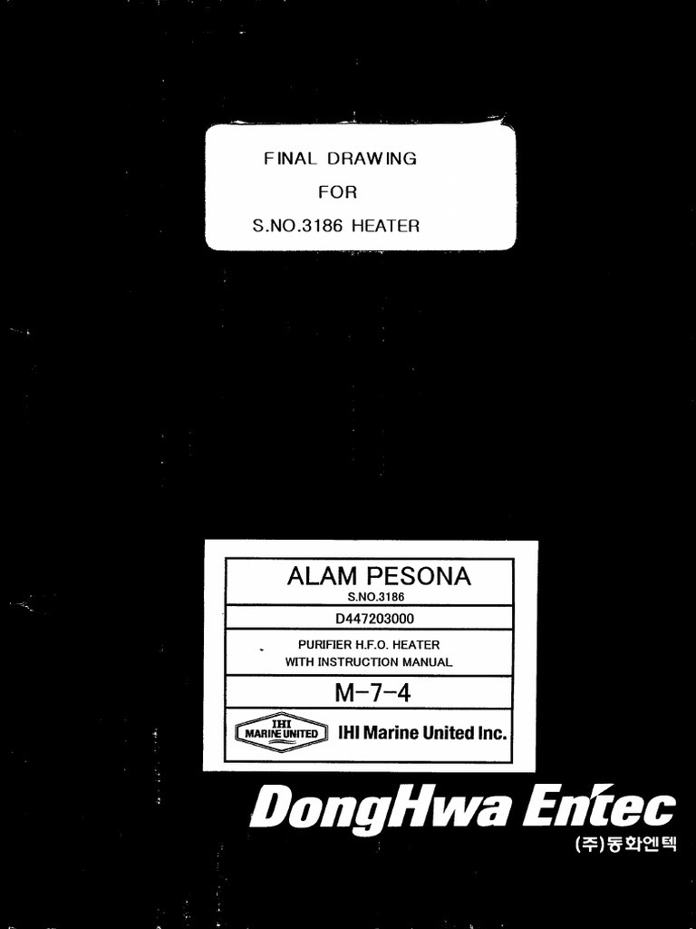 M-7-4 Purifier HFO Heater | PDF | Chemical Engineering | Plumbing