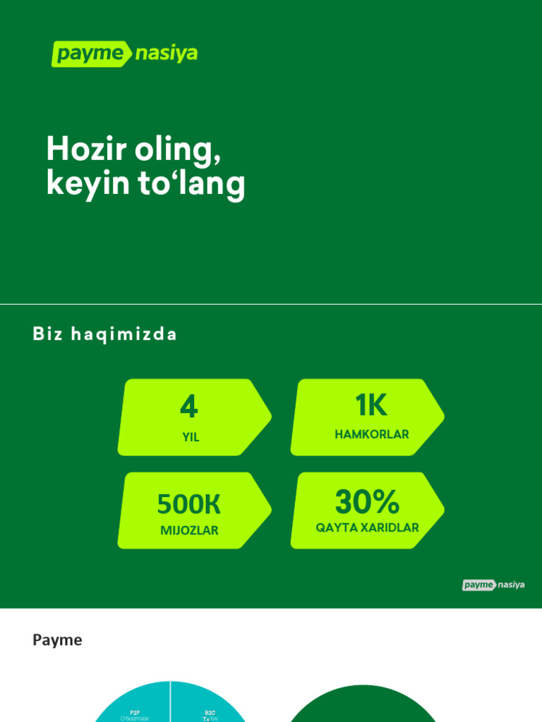 Payme Nasiya Presentation Uz | PDF