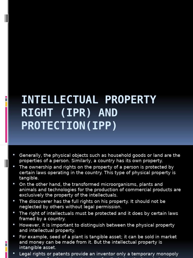 Understanding Intellectual Property Rights | PDF | Patent ...