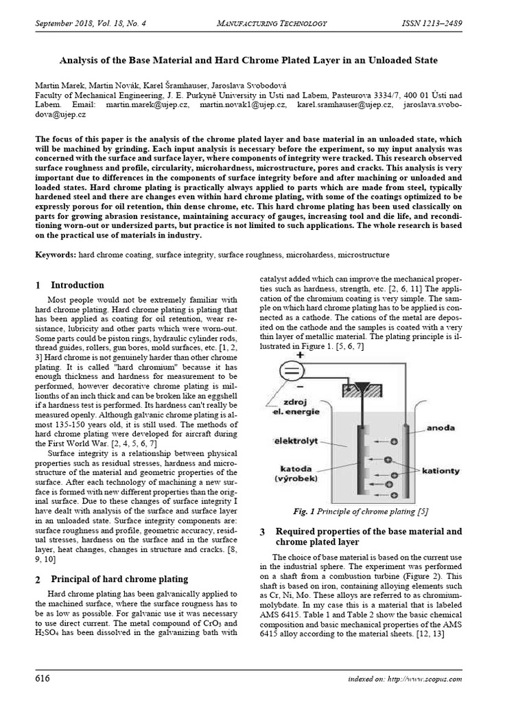 Analysis of The Base Material and Hard Chrome Plat | PDF | Chromium ...