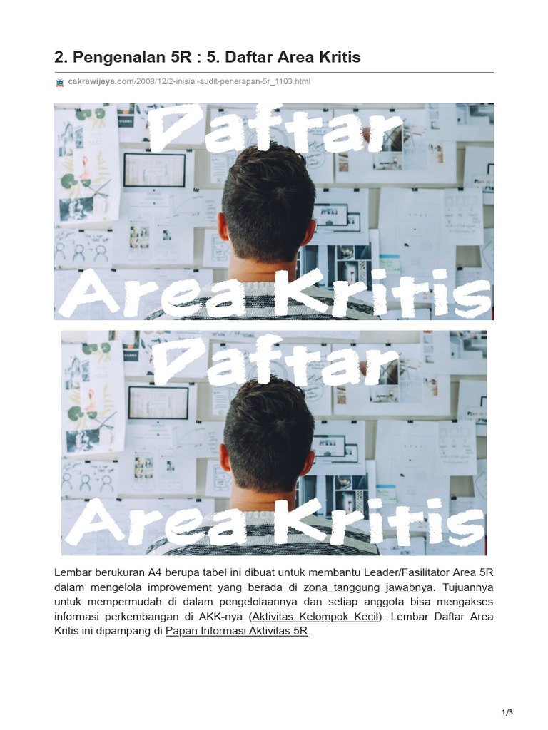 2 Pengenalan 5R 5 Daftar Area Kritis | PDF
