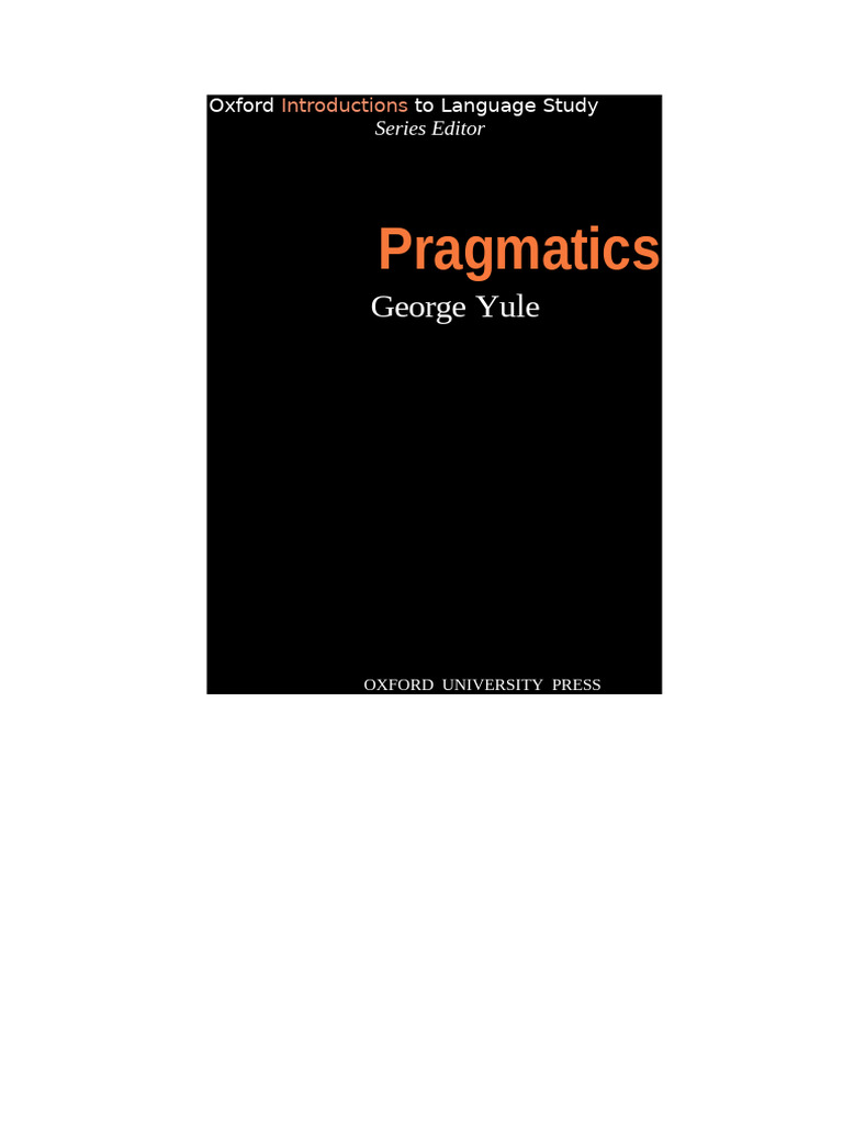 Yule George Pragmatics | PDF | Semantics | Interpretation (Philosophy)