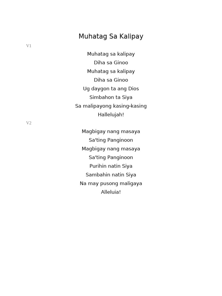 Muhatag Sa Kalipay | PDF