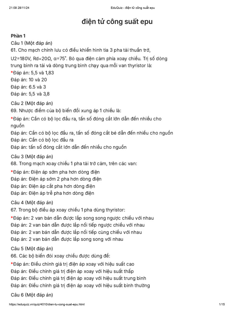 điện tử công suất2020 epu | PDF