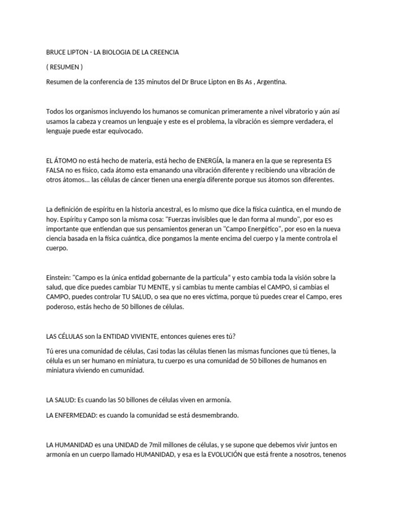 Bruce Lipton | PDF | Gene | Nucleo celular