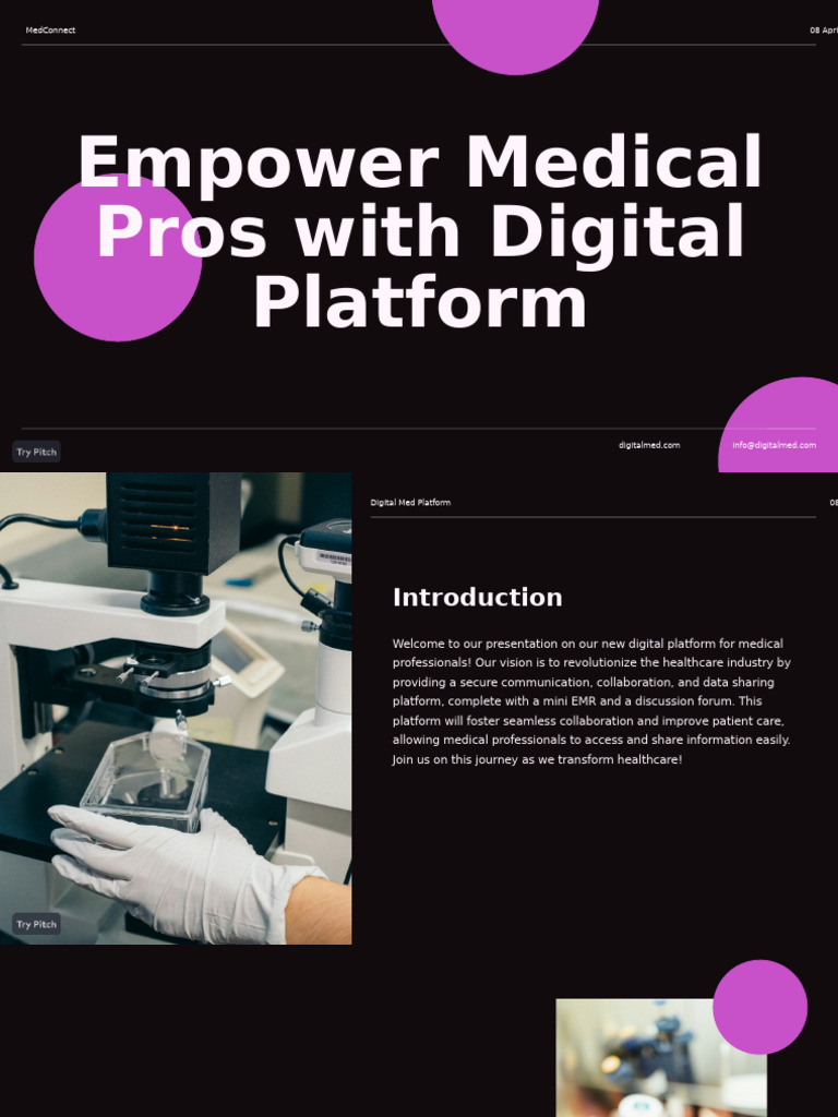 MedConnect Empowering Medical Professionals With Digital Platform | PDF | Electronic Health ...