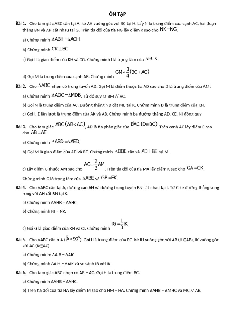 K7.ÔN TẬP CK2 | PDF
