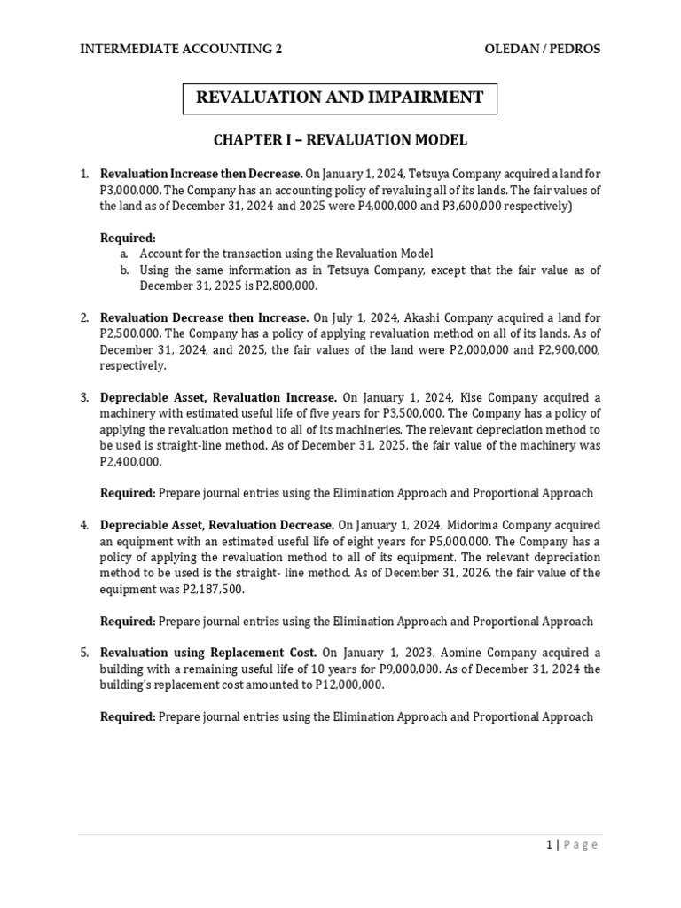 PPE05-Revaluation and Impairment | PDF | Depreciation | Balance Sheet
