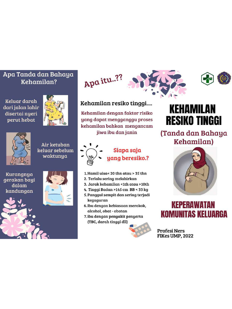 Leaflet Resiko tinggi kehamilan | PDF